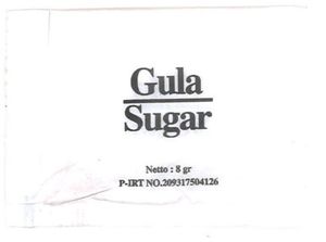 Sugar Packet: Gula (Indonesia) (Sugar) Col:IDN-N-0019