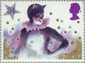 Stamp: Pantomime Cat (United Kingdom of Great Britain & Northern ...