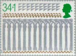 Stamp: Arcade from West Transept (United Kingdom of Great Britain ...