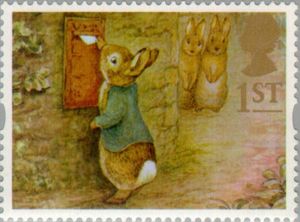 Stamp: Peter Rabbit Posting Letter (United Kingdom of Great Britain ...