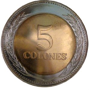 Coin: 5 Colones (The New Millennium) (El Salvador(1919~2001 ...