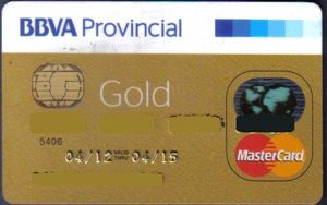 Bank Card: BBVA Provincial (Banco Provincial, VenezuelaCol:VE-MC-0167.01