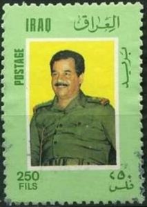 Stamp: President Saddam Hussein (Iraq(President Hussein) Mi:IQ 1332,Sn ...