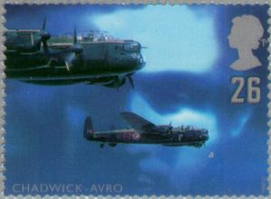 Stamp: Roy Chadwick and Avro Lancaster MkI (United Kingdom of Great ...