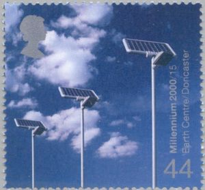 Stamp: Solar Sensors (Earth Centre, Doncaster) (United Kingdom of Great ...