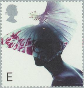 Stamp: Butterfly Hat by Dai Rees (United Kingdom of Great Britain ...