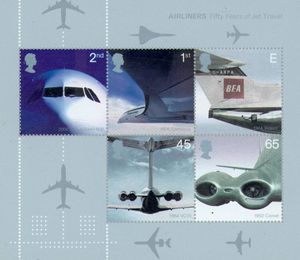Stamp: Commercial airplanes (United Kingdom of Great Britain & Northern ...