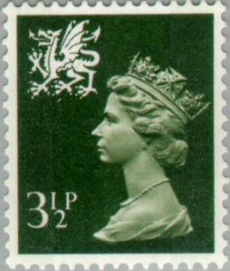 Stamp: Queen Elizabeth II - 3½p Machin Portrait (United Kingdom: Wales ...
