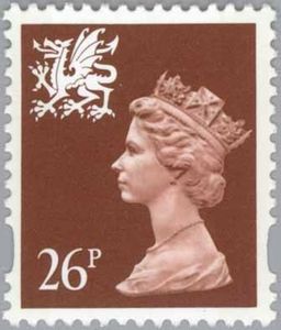 Stamp: Queen Elizabeth II - 26p Machin Portrait (United Kingdom: Wales ...