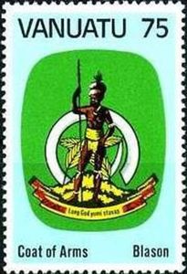 Stamp: State Coat of Arms (Vanuatu(Independence Day) Mi:VU 612,Sn:VU ...