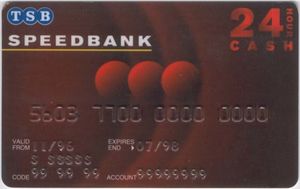 Bank Card: TSB Speedbank (TSB Bank, United Kingdom of Great Britain ...