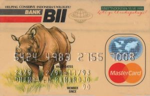 Bank Card: Visit Indonesia Year 1991 (Bank BII, Indonesia) Col:ID-MC-0002