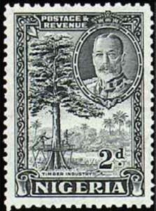 Stamp: Timber Industry (Nigeria(King George V, Local Scenes) Mi:NG 34 ...