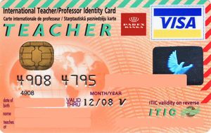 Bank Card: Teacher (Parex Bank, LatviaCol:LV-VI-0040