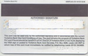 Bank Card: Yorkshire Bank (Yorkshire Bank, United Kingdom of Great ...
