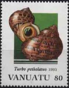 Stamp: Tapestry Turban (Turbo petholatus) (Vanuatu(Marine Snails (I ...