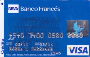 Tarjeta de Banco: Banco Francés - Crédito (Banco Francés (BBVA ...