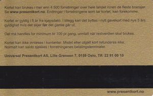 Gavekort: Universal (Universal, Norge(Lodd & billettboksen) Col:NO-UP ...