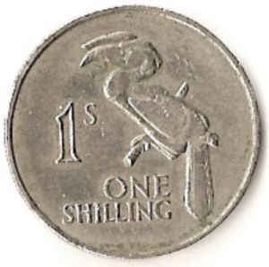 コイン: 1 Shilling (ザンビア(1964 - 1st Circulation series - Pound) Col:ZM ...