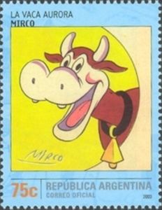 Stamp: Mirco, La Vaca Aurora (Argentina(Humor and Cartoons - 2003) Mi ...