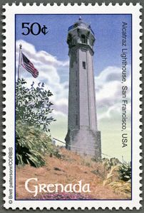 Stamp: Alcatraz Lighthouse (Grenada) (Lighthouses of the World) Mi:GD ...