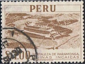 Stamp: Inka-Fortress at Paramonga (Peru(Personalities, Nature and ...