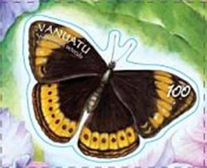 Stamp: Eight-Spot Butterfly (Hypolimnas octocula) (Vanuatu(Butterflies ...