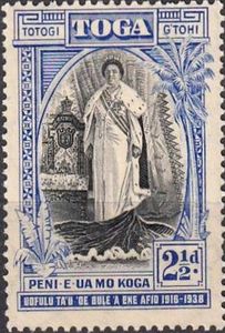 Stamp: Queen Sālote Tupou III, 20th anniversary of accession (Tonga ...