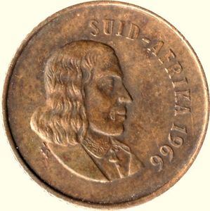 Coin: 1 Cent (Afrikaans legend - SUID-AFRIKA) (South Africa(1961~1994 ...