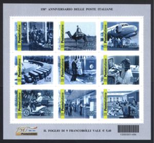 Francobolli: 150th Anniversary Italian Postal Service (Italia(150 ...