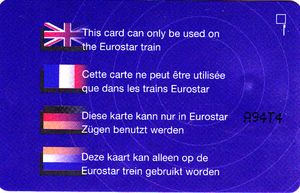 Cartões Telefônicos: Eurostar 2 : Eurostar network (France Telecom ...