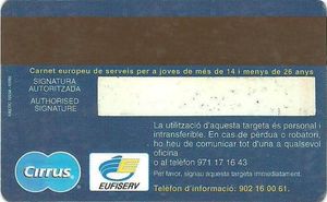 Bank Card: Grupo CREDICOOP-CARNET JOVE (Caixa Rural Vila-Real, SpainCol ...