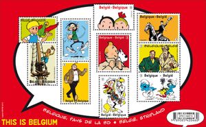 Stamp: Belgium, Land of Comics - 10 Comic Characters (Belgium(This is ...