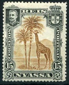 Sello: King Carlos I - Giraffe (Giraffa camelopardalis) (Nyassa(King ...