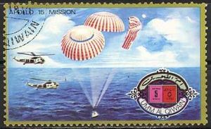 Stamp: Apollo 15 Flight Space (Umm al-Qiwain(Apollo 15) Mi:UM 572A,Yt ...