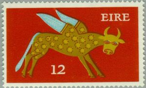 Stamp: Winged Ox, 8th Century (Ireland(Early Irish Art 1971-75) Mi:IE ...