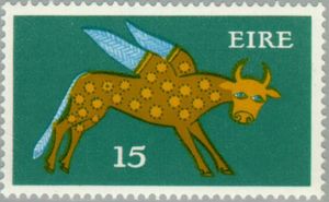 Stamp: Winged Ox, 8th Century (Ireland(Early Irish Art 1974-83) Mi:IE ...
