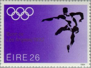 Stamp: Hurdling - Los Angeles 1932 (Ireland) (Summer Olympic Games 1984 ...