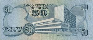 Banknote: 50 Lempiras (Honduras(1975-1994 Regular Issue) Wor:P-66b.2 💴