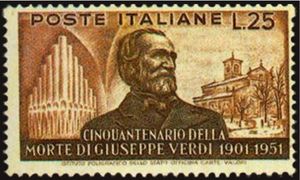Stamp: Giuseppe Verdi, Organ and Church in Busseto Roncole (Italy(50th ...