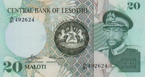Banknote: 20 Maloti (Lesotho(1981 & 1984 Issue) Wor:P-7a