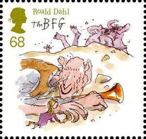 Stamp: The BFG wakes up the Giants (United Kingdom of Great Britain ...