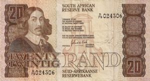 Banknote: 20 Rand (South Africa) (1973-1994 ND Issue) Wor:P-121b