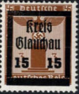 Stamp: print on Nazi-official stamp (Germany, Local Post(Glauchau) Mi ...