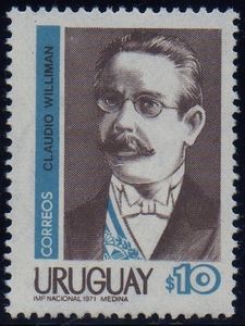 Stamp: Claudio Williman (Uruguay) (Presidents) Mi:UY 1226,Sn:UY 816,Yt ...