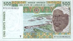 Banknote: 500 Francs (West African States(T for Togo) Wor:P-810 Th