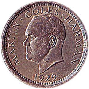 Coin: ½ Puffin (Fantasy Issues) (Lundy) WCC:kmTn1 (lundy),Col:FF-00079