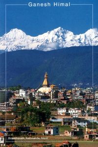 Postcard: Bouddhanath, Kathmandu and Mt. Ganesh Himal (Nepal(Kathmandu ...