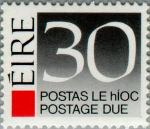 Stamp: Postage Due (Ireland(Postage Due Stamps 1988 issue) Mi:IE P43,Sn ...