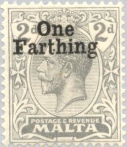 Stamp: King George V (1865-1936) (Malta(Definitives 1921-1922: King ...